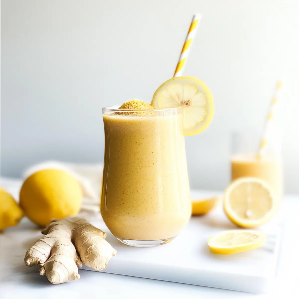 Irresistible Fresh Lemon Ginger Detoxifying Smoothie Recipe