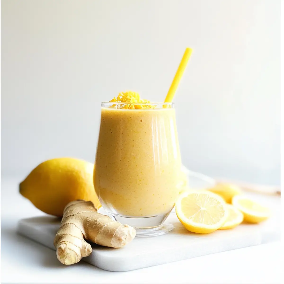 Irresistible Fresh Lemon Ginger Detoxifying Smoothie Recipe