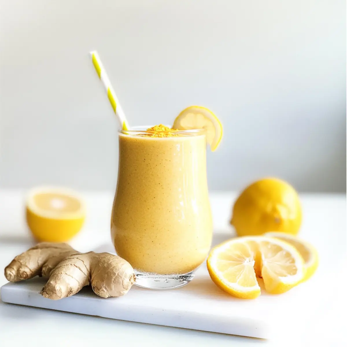 Irresistible Fresh Lemon Ginger Detoxifying Smoothie Recipe